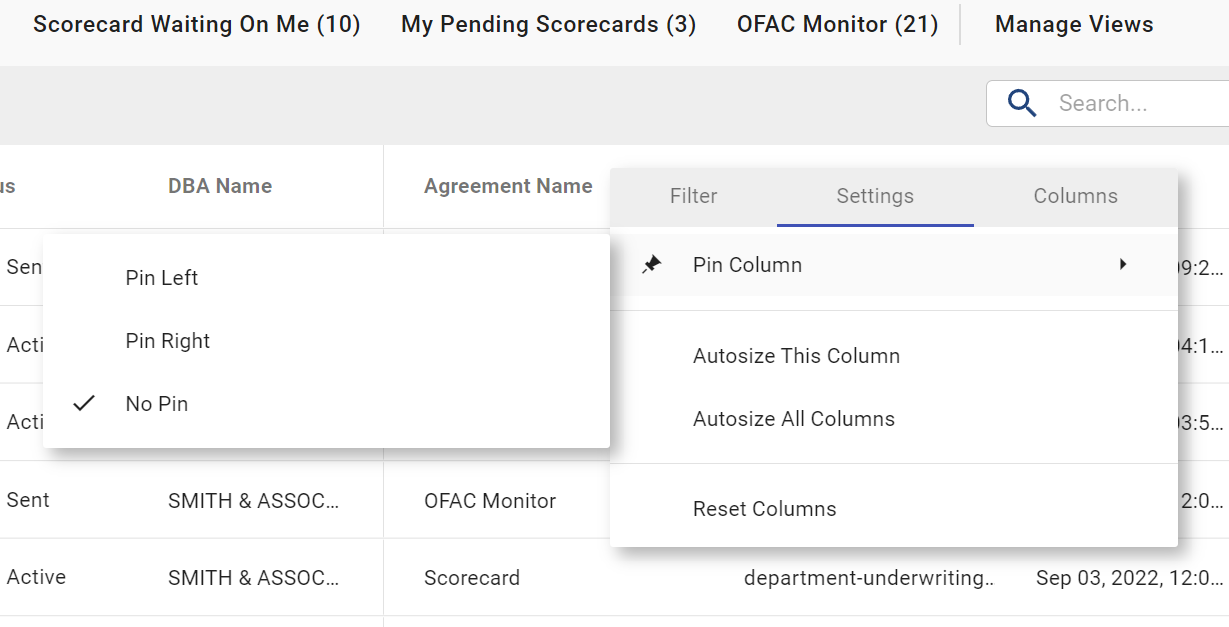 How-to: Filter & Manage Columns – ScanX Help Center